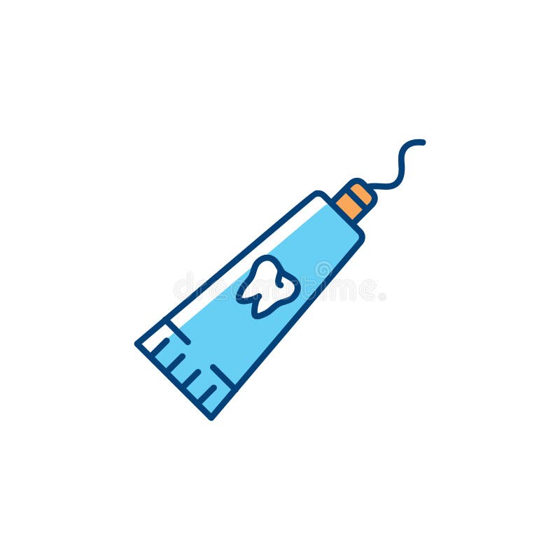 Toothpaste Thin Line Icon. Dental Paste Tube with Tooth, Oral Hygiene ...