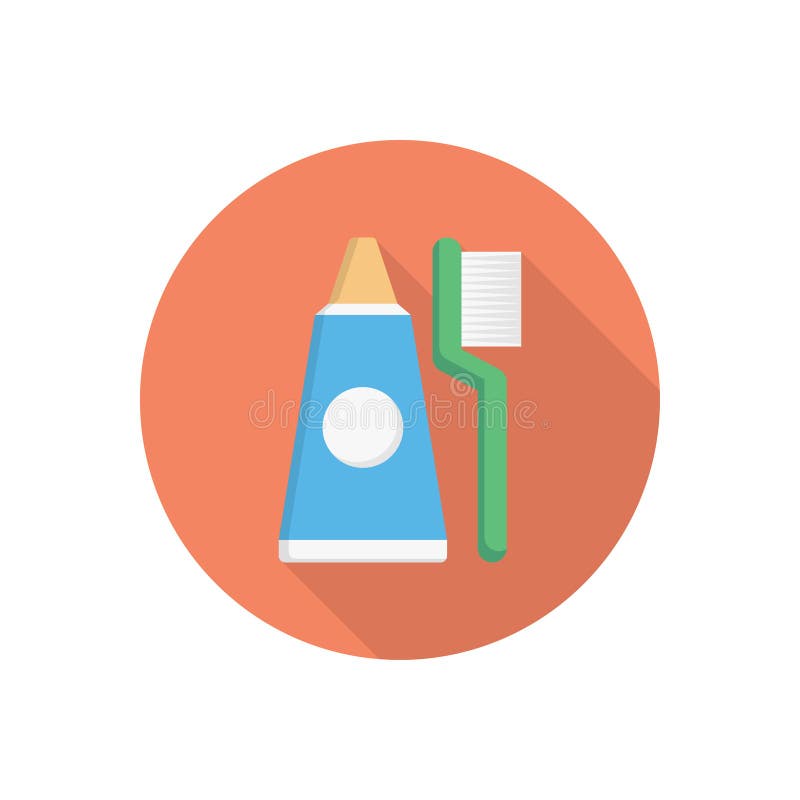 Toothpaste Vector Flat Colour Icon Stock Vector - Illustration of care ...