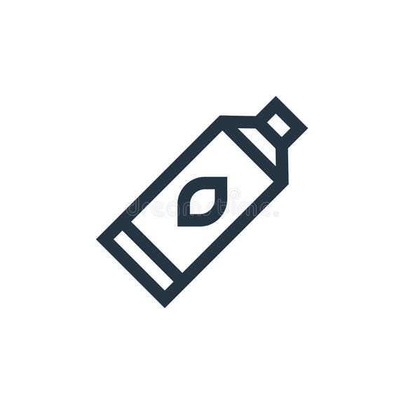 Toothpaste Vector Icon Isolated on White Background. Outline, Thin Line ...