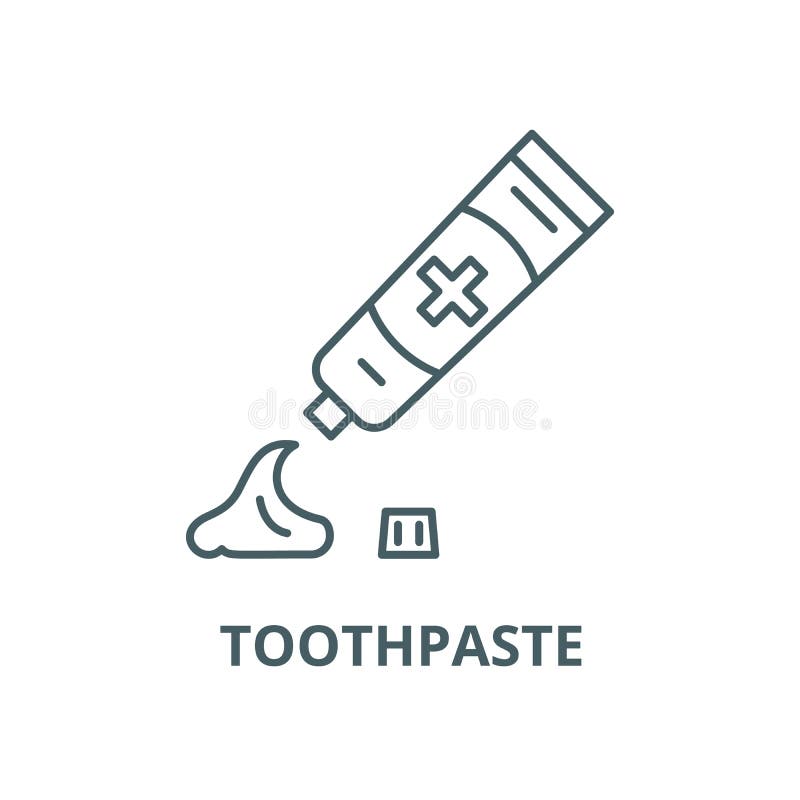 Toothpaste Line Icon Concept. Toothpaste Flat Vector Symbol, Sign ...