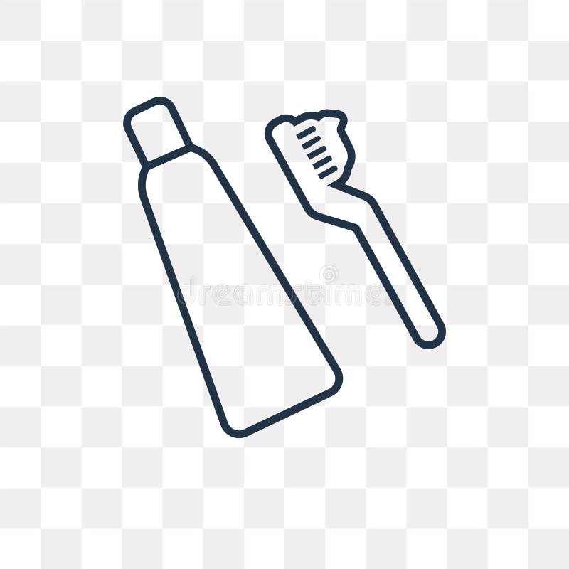 Toothpaste Vector Icon Isolated on Transparent Background, Linear ...
