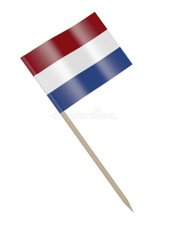Toothpick with the Flag of the Netherlands Stock Image - Illustration ...