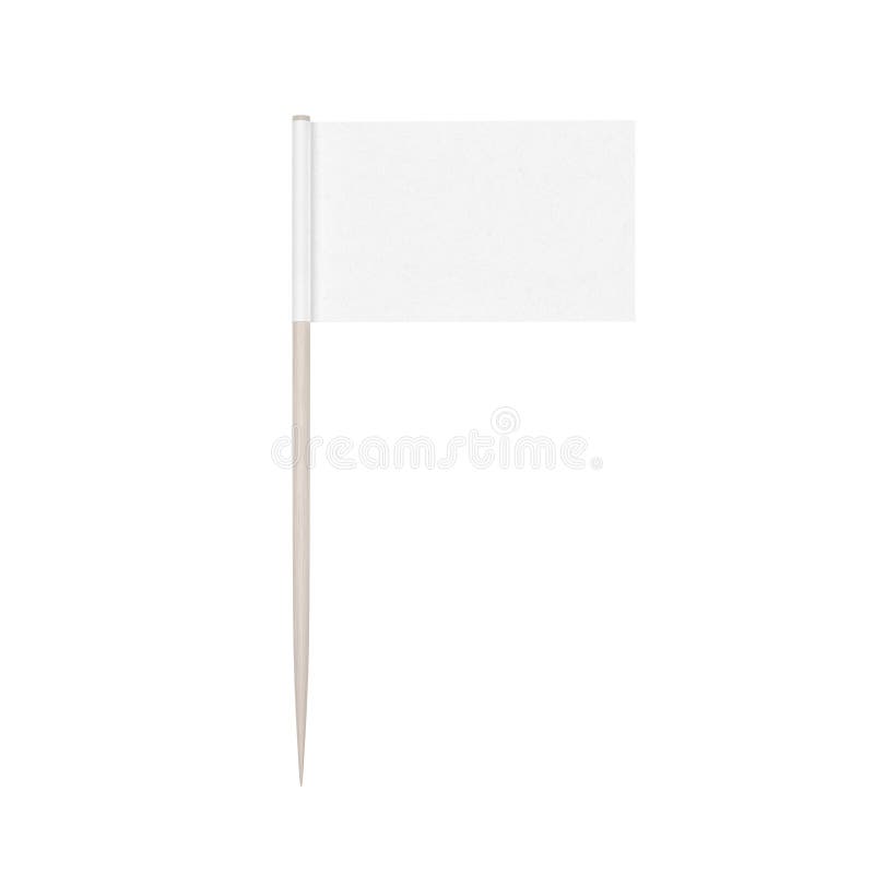 Toothpick Flag. White. Blank. Isolated. Stock Illustration ...