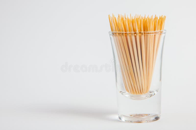 Toothpick in the glass stock image. Image of group, shot - 58201225