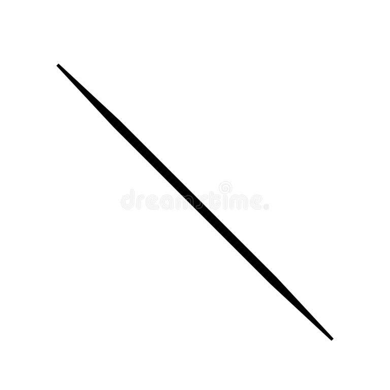 Toothpick Graphic Angled in Black and White Stock Vector - Illustration ...