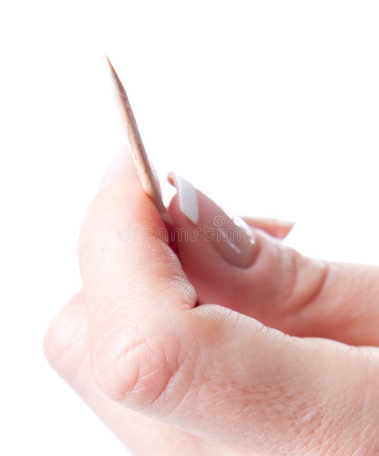 Toothpick in hand stock image. Image of health, hand - 22533181