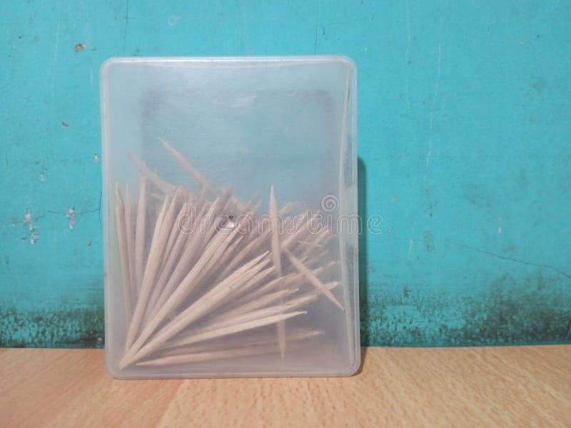 Toothpick in a Plastic Box at a Restaurant Stock Image - Image of ...