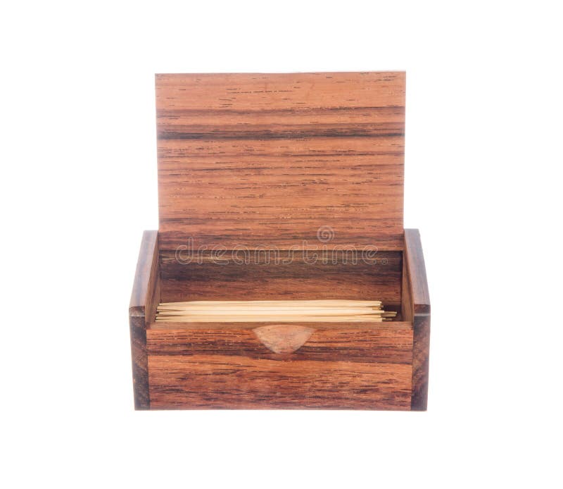 Toothpick in Vintage Box Isolated on White Stock Image - Image of brown ...