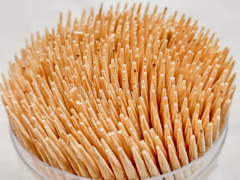 Toothpicks in a Box - Macro View Stock Image - Image of view, white ...