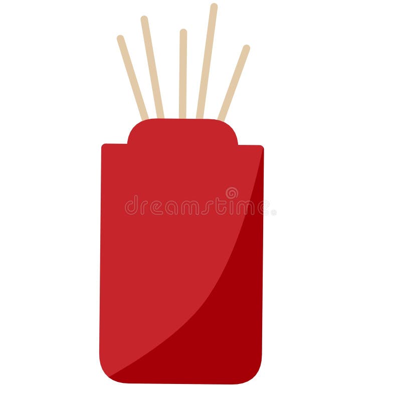 Toothpicks in a box stock vector. Illustration of dental - 347573005