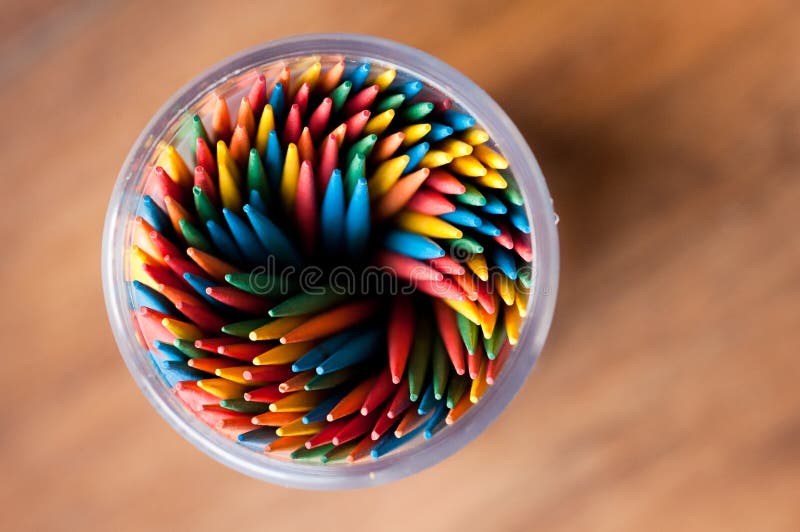 Colorful Toothpicks Close Up Stock Image - Image of rainbow, closeup ...