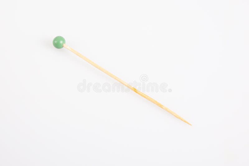 Toothpicks Food Pick with Green Handle Ball Stock Image - Image of ...