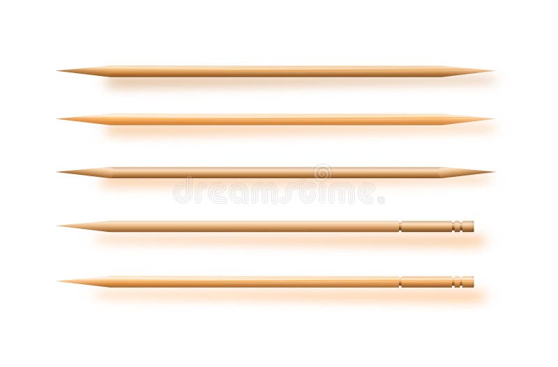 Toothpicks. Hygiene and Health on Toothpicks White Background. Vector ...