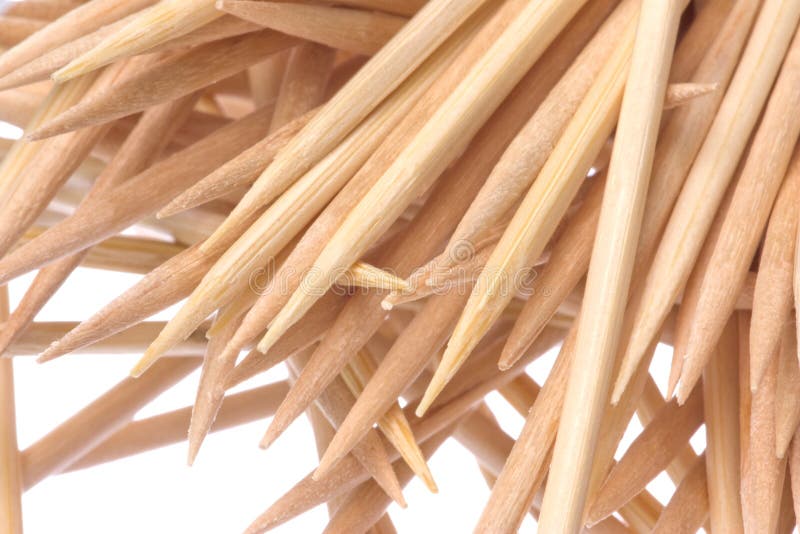 Toothpicks Macro Isolated stock photo. Image of tooth - 10175302