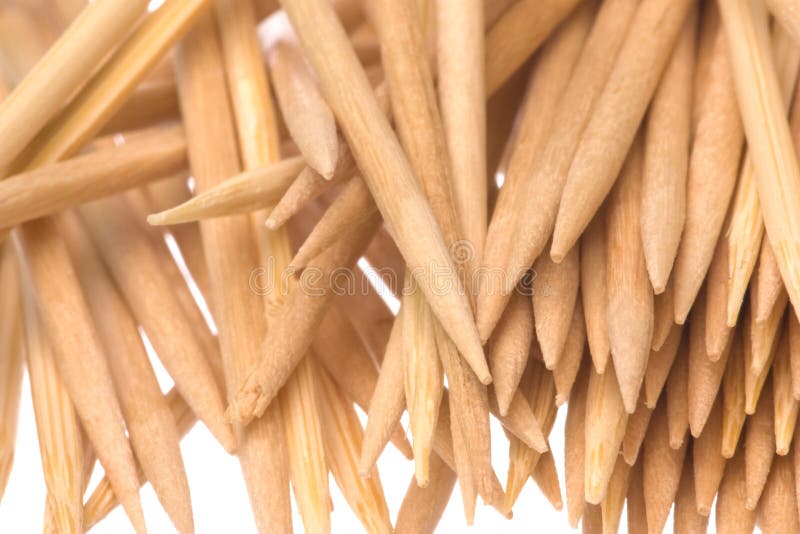 Toothpicks Macro Isolated stock photo. Image of toothpicks - 10175336