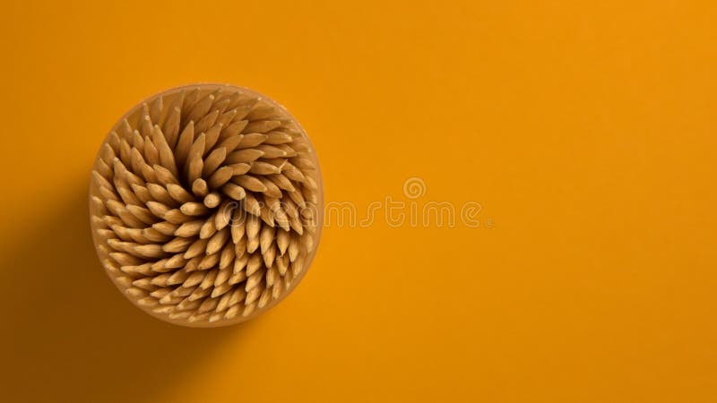 Toothpicks. on an Orange Background Stock Photo - Image of sharp ...