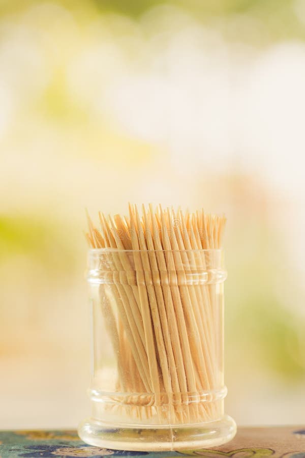 Toothpicks in Plastic Box on Natural Light Stock Photo - Image of tooth ...