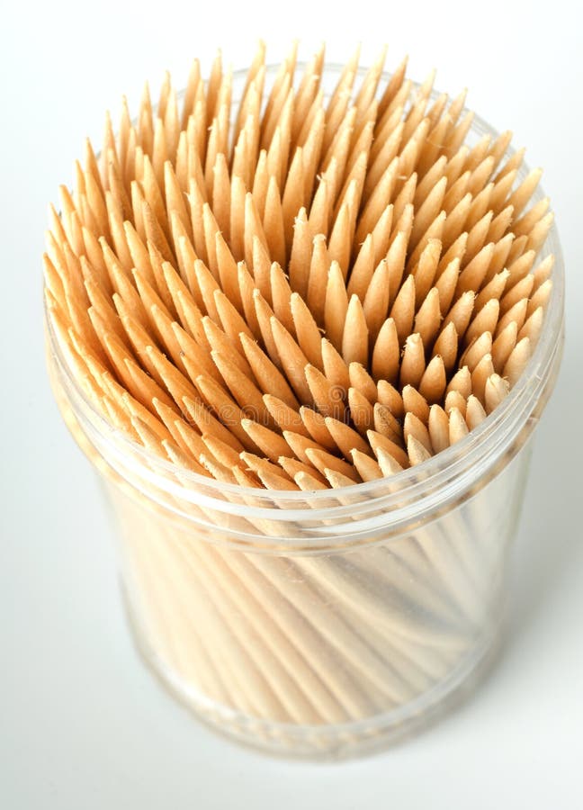 A Close-up Of The Tooth Pick In The Cup. Stock Photo - Image of ...