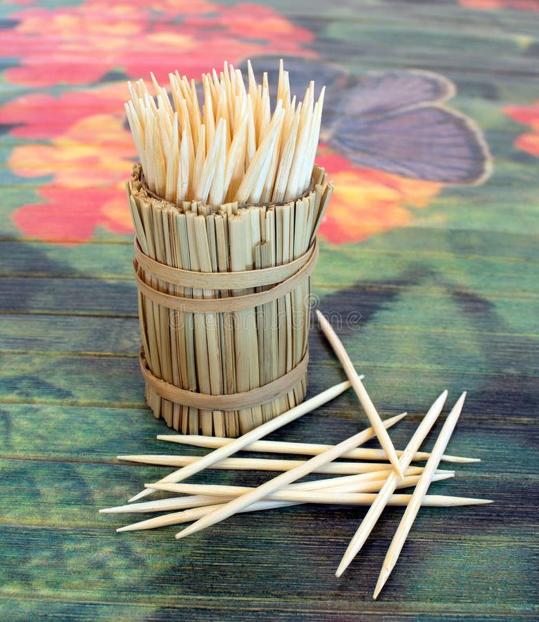 Toothpicks on table stock photo. Image of stand, lunch - 30508392