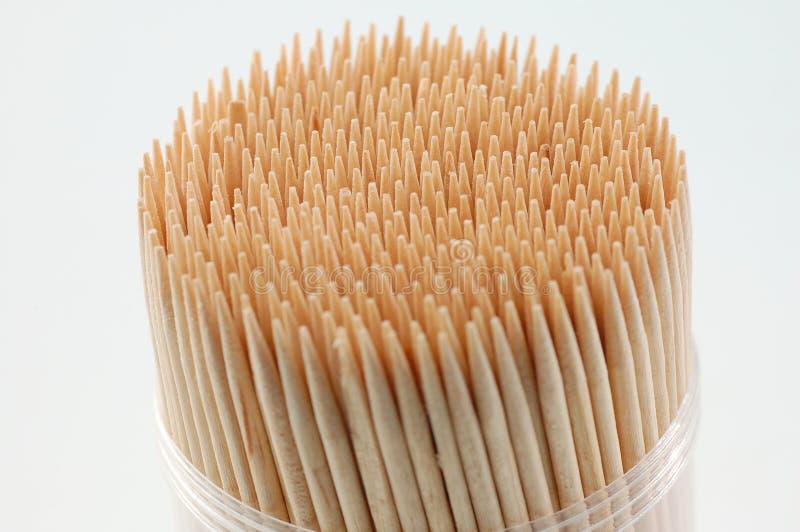 Toothpicks in White Background Stock Image - Image of medical, hygiene ...