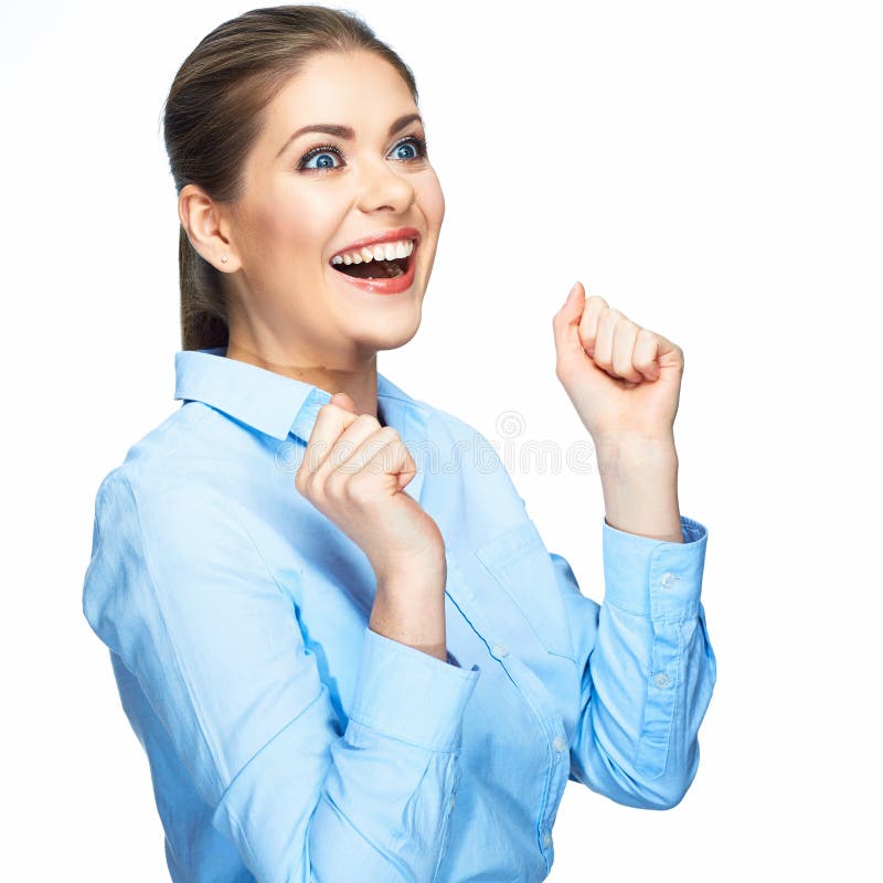 Toothy Smiling Business Woman Portrait. Isolated Stock Image - Image of ... Toothy Smiling Business Woman Portrait. Isolated Stock Image - Image of ...