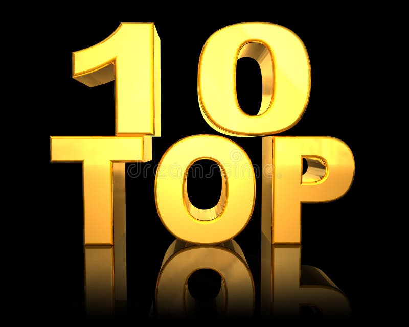 Top 10 stock illustration. Illustration of list, gold - 2844280