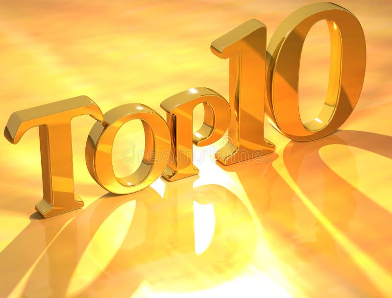 Top 10 award stock illustration. Illustration of gold - 18347615