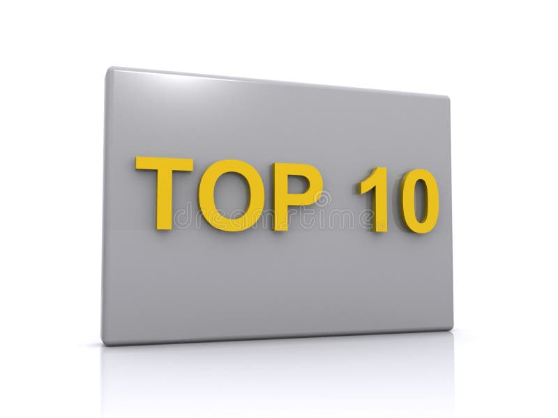 Top 10 sign stock illustration. Illustration of background - 25139043