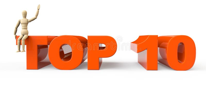 Top 10 sign with dummy stock illustration. Illustration of business ...