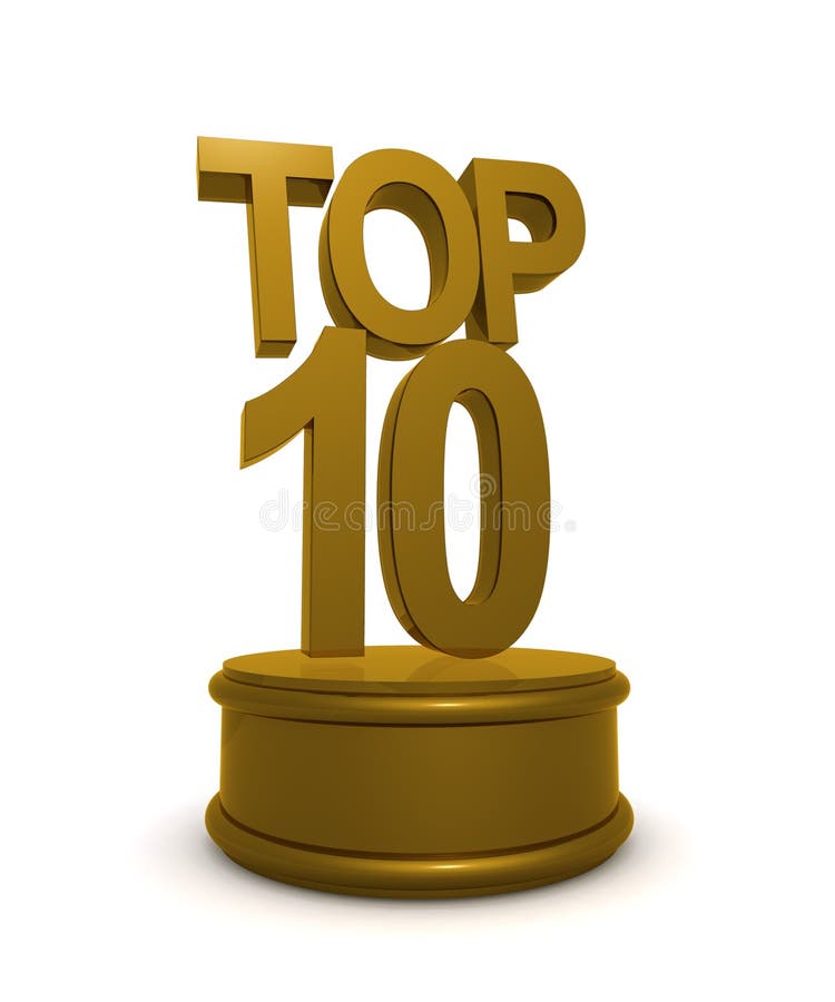 Top 10 award stock illustration. Illustration of gold - 18347615