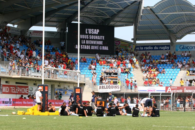 Top 14 Rugby Match USAP Vs Bayonne Editorial Stock Image - Image of ...