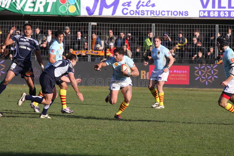 Top 14 Rugby Match USAP Vs Castres Editorial Photography - Image of ...
