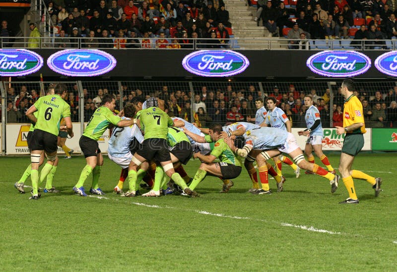Top 14 Rugby Match USAP Vs Montauban Editorial Stock Image - Image of ...