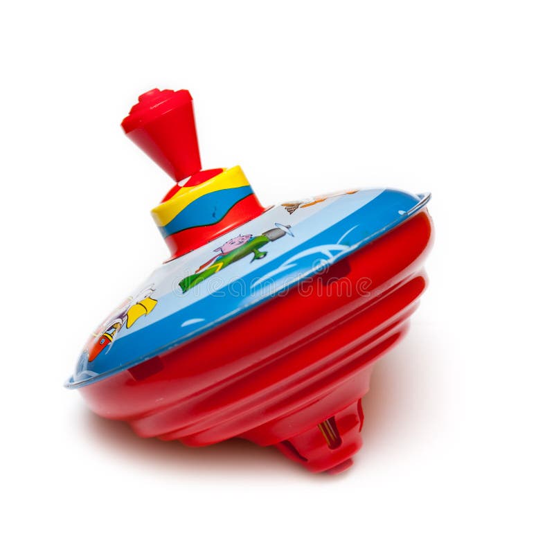 Toy top stock image. Image of children, blue, isolated - 24287517