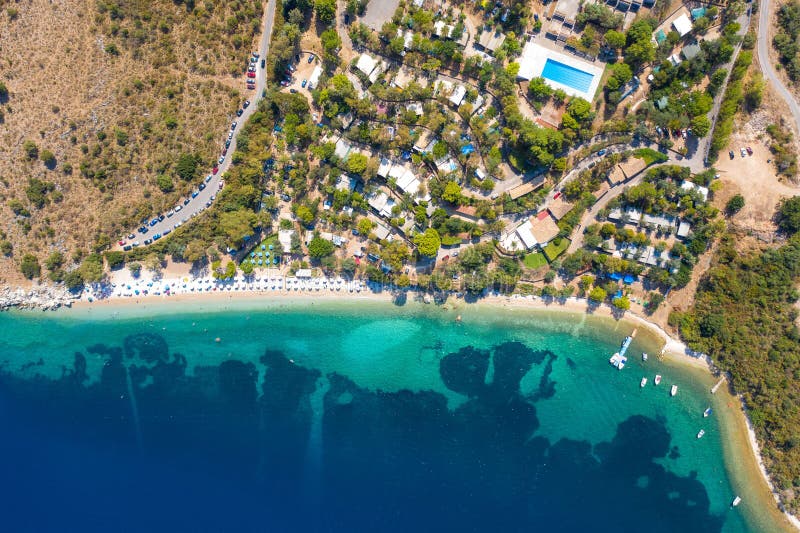 Top Aerial of Ionian Islands with Seascape View Stock Image - Image of ...