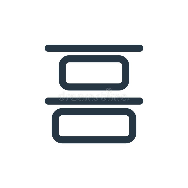 Top Alignment Icon Vector from Text Editor Concept. Thin Line ...