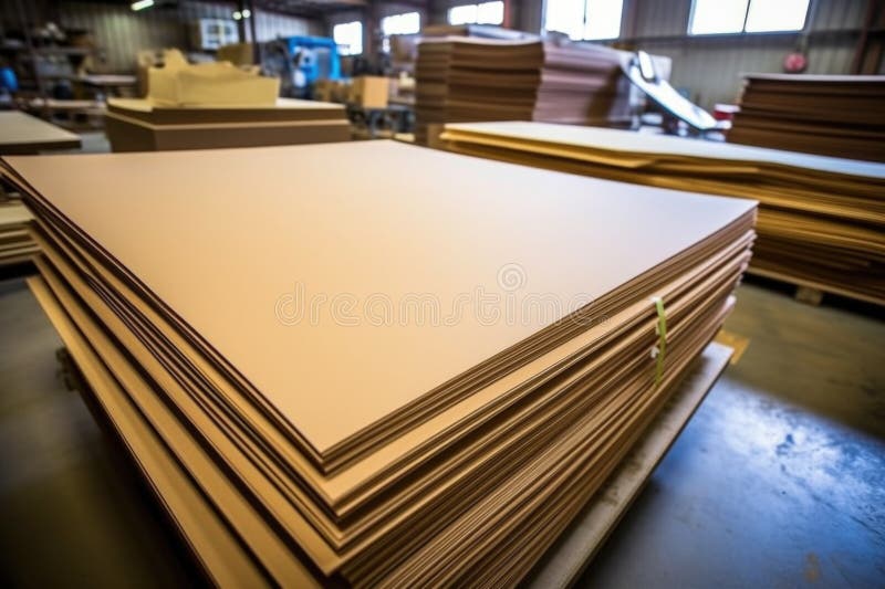 Top Angle of Large Cardboard Sheets Ready for Printing Stock ...