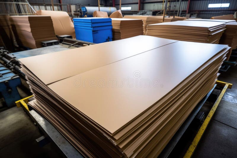 Top Angle of Large Cardboard Sheets Ready for Printing Stock ...