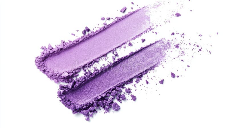 A Top-angle Perspective of a Crushed Purple Eyeshadow Powder Pile on a ...