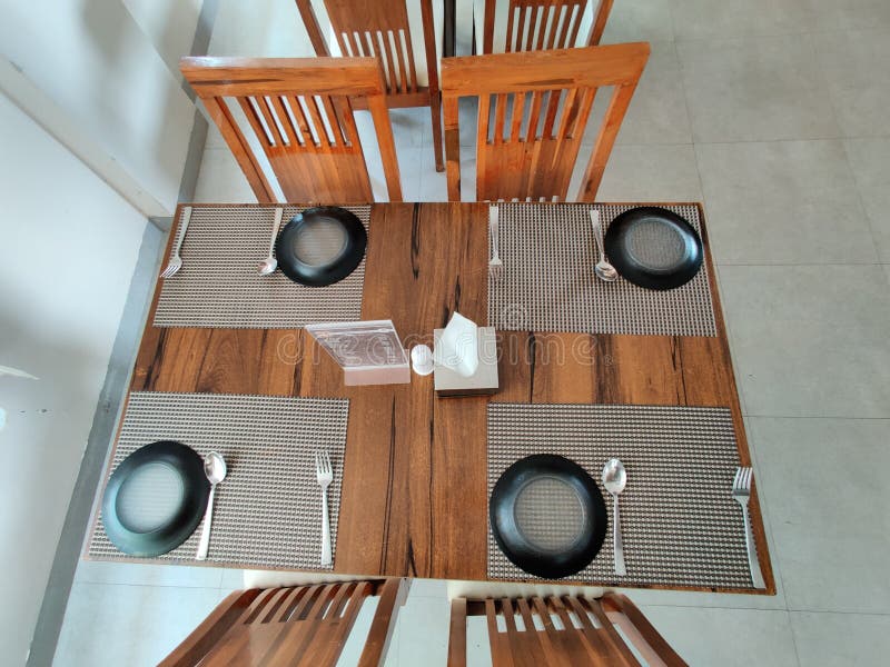 Top Angle Shot of Doing Dining Table Stock Image - Image of shot, table ...