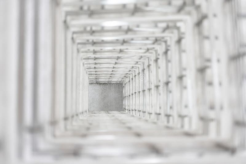 Top Angle View of the White Reinforced Steel Bar Framework Column ...