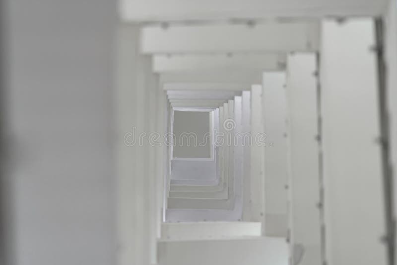 Top Angle View of the White Reinforced Steel Bar Framework Column ...