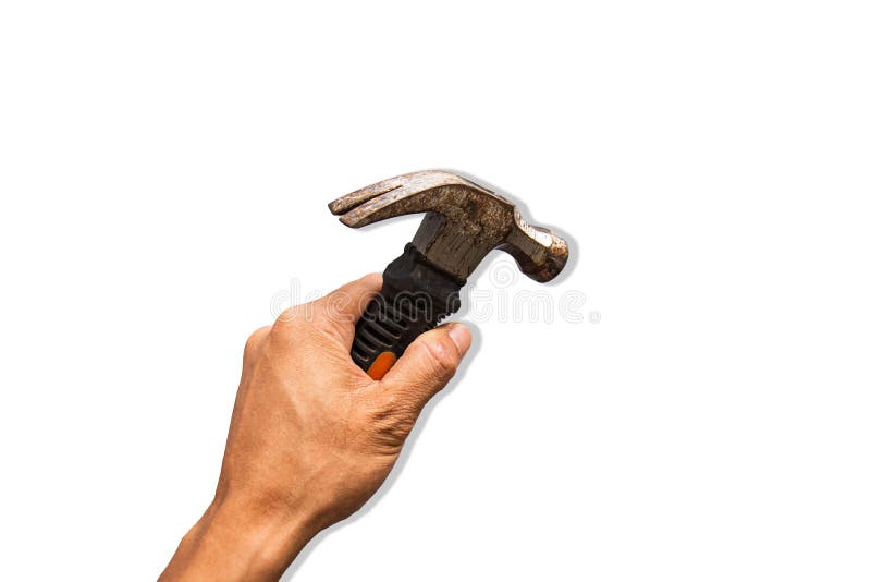 Top Angle of a Young Man Holding Hammer Stock Photo - Image of ...