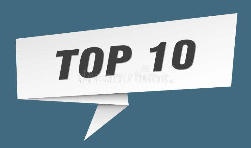 Top 10 Banner. Top 10 Speech Bubble, Label, Sticker, Sign Template ...