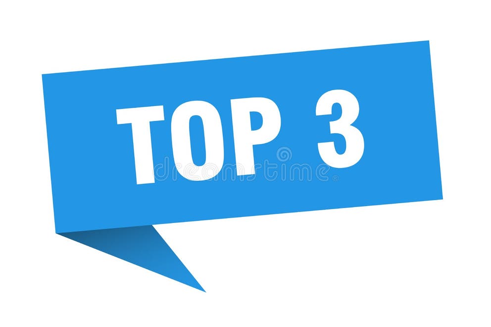 Top 3 Banner. Top 3 Speech Bubble Stock Vector - Illustration of three ...