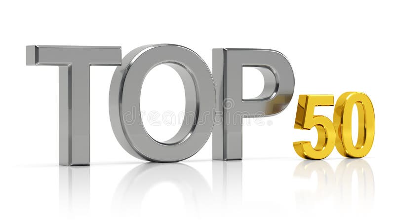 Top 50. Best fifty list stock illustration. Illustration of victory ...