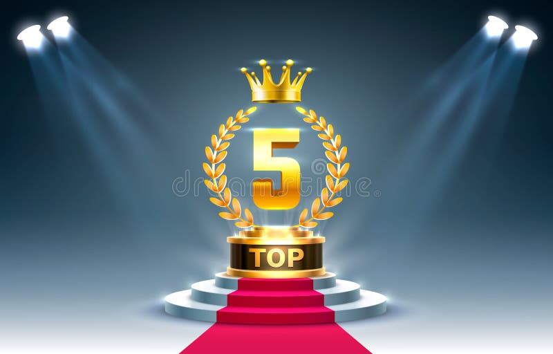 Top5. stock illustration. Illustration of sign, design - 35243429