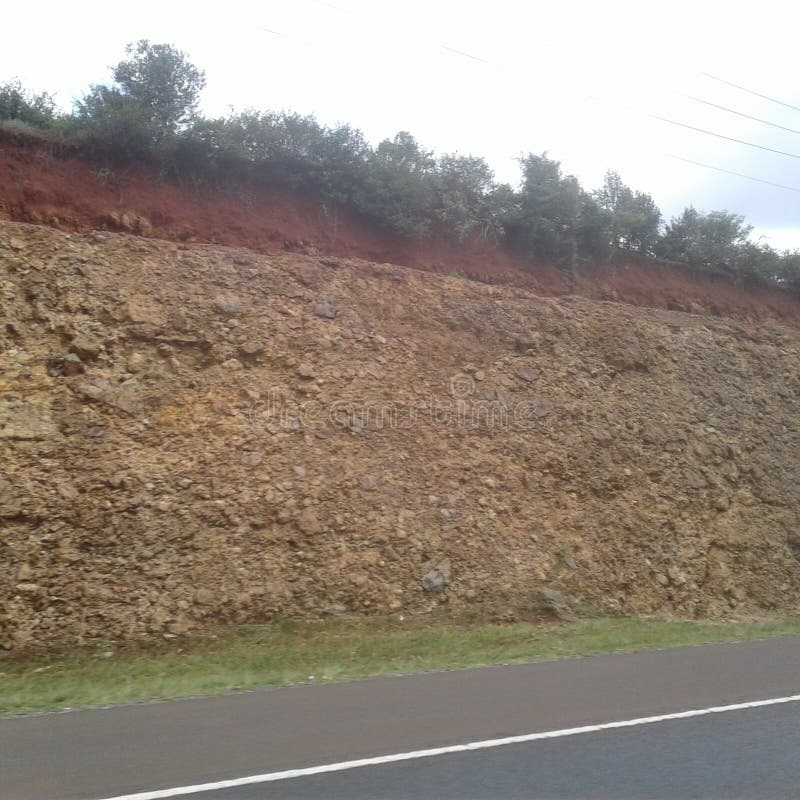 Top Best Road Grass on Side Cliff Trees on Top Stock Image - Image of ...