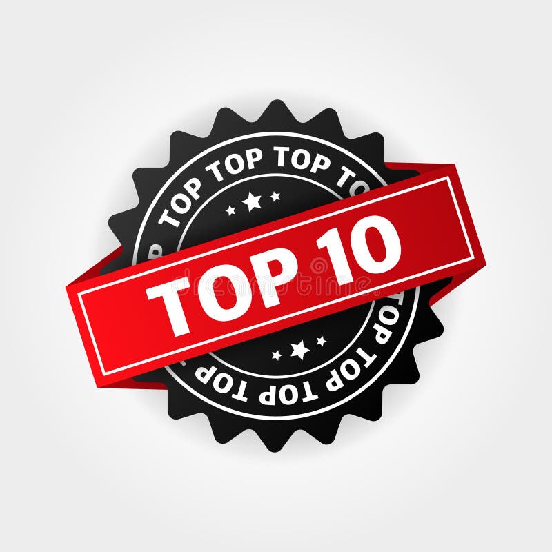 Top 10. Best Ten List on White Background. Stock Vector - Illustration ...