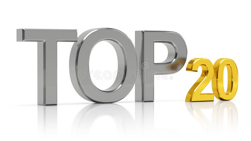Top 20. Best twenty list stock illustration. Illustration of ...